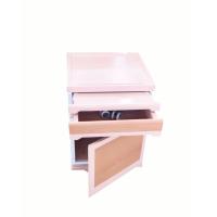 China ABS material steel column bedside table two colors hospital dedicated for sale
