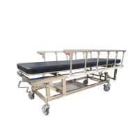 China Stainless Steel Manual Adjustable Height Emergency Ambulance Stretcher Trolley for sale