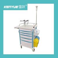 China Aluminum Frame Drawer Infusion Function Nurse ABS 960mm Emergency Medical Cart for sale