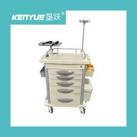 China Aluminum Frame Drawer Infusion Function Nurse ABS 960mm Emergency Medical Cart for sale