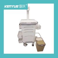 China White Medical Mobile Information Nursing Cart With Brake Caster for sale