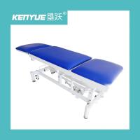 China Carbon Steel Electric Examination Couch Bed Hydraulic Medical Blue for sale