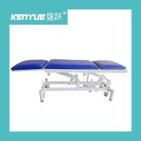 China Carbon Steel Electric Examination Couch Bed Hydraulic Medical Blue for sale