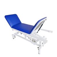China Carbon Steel Electric Examination Couch Bed Hydraulic Medical Blue for sale