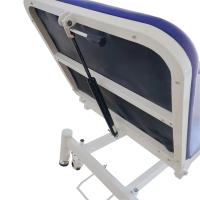 China Carbon Steel Electric Examination Couch Bed Hydraulic Medical Blue for sale