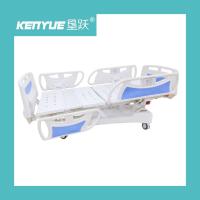 China Hospital Furniture Electric Nursing Bed Blue Five Function Adjustable for sale