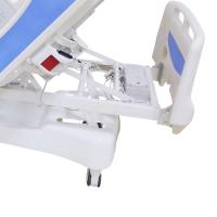 China Hospital Furniture Electric Nursing Bed Blue Five Function Adjustable for sale