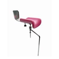 China Metal PU Material Pink Luxury Leg Rest Gynecological Chair Parts for sale