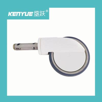 China Central Controlled Brake Medical Castors Hospital Furniture TPR PU Material for sale