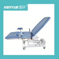 China Bule Color Electric 3 Fcuntion Delivery Bed 90cm Metal Multifunction Gynecological Table for sale