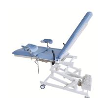 China Bule Color Electric 3 Fcuntion Delivery Bed 90cm Metal Multifunction Gynecological Table for sale