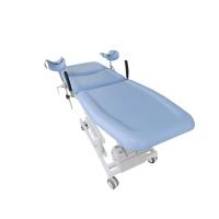 China Bule Color Electric 3 Fcuntion Delivery Bed 90cm Metal Multifunction Gynecological Table for sale