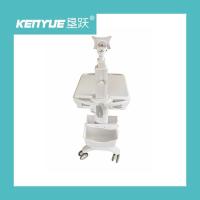 China Aluminum Alloy Mobile Hospital Carts Medical Computer Carts White ABS for sale