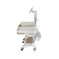 China Aluminum Alloy Mobile Hospital Carts Medical Computer Carts White ABS for sale