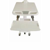 China Aluminum Alloy Mobile Hospital Carts Medical Computer Carts White ABS for sale
