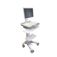 China Hospital Medical Furniture Computer RV With Four Wheels White for sale