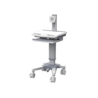China Hospital Medical Furniture Computer RV With Four Wheels White for sale