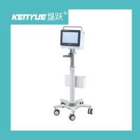 China Monitor table trolley slent wheels computer workstation trolley for sale