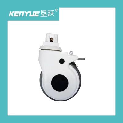 China 5inch Universal Wheel With Brake White Special Medical Caster Hospital Usage for sale