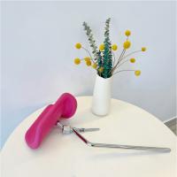 China Pink Stainless Steel Material Leg Rest For Hospital Gynecology for sale