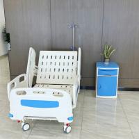China Blue Adjustable Electric Hospital Bed Five Function Hospital Bed for sale
