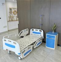 China Blue Adjustable Electric Hospital Bed Five Function Hospital Bed for sale