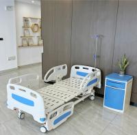 China Blue Adjustable Electric Hospital Bed Five Function Hospital Bed for sale