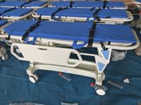 China Manual Emergency Transport Stretcher Trolley Hospital Patient Transfer Central Brake for sale