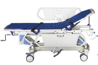 China Manual Emergency Transport Stretcher Trolley Hospital Patient Transfer Central Brake for sale