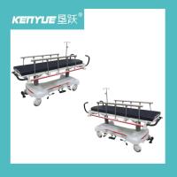 China Medical Emergency Ambulance Stretcher Trolley Stainless Steel Adjustable Height for sale