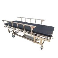 China Medical product Patient Structure Trolley wheel with brake outer cover Wheelchair transfer bed for sale