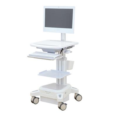 China Movable Computer Workstation Trolley Height 80-115cm ABS Plastic Injection Molding for sale