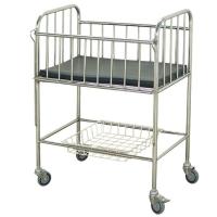 China Infant Hospital Baby Crib Movable Stainless Steel Easy Installation With Mattress for sale