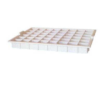 China Plastic Hospital Bed Attachments Medicine Tray With 48 Case Box 513*360*50mm for sale