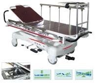 China Steel Emergency Stretcher Trolley Electric Hospital Transport Bed Rise Fall for sale