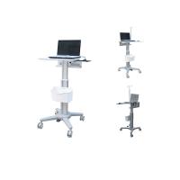 China Aluminum Column Medical Computer Trolley Hospital Mobile Warding Rounds With Battery for sale
