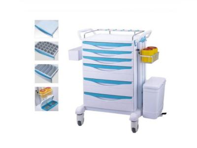 China Furniture Medical Medicine Emergency Anaesthetic Trolley Cart With Silent wheel for sale