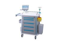 China Medical Trolley With Cart Sundry Bin Central Lock Mute Wheels for sale