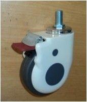 China Medical Bed Hospital Castors Mute Plastic Wheel With Brake ABS Outer Cover for sale