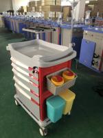 China Mute Wheel ABS Hospital Medicine Trolley for sale