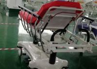 China Hydraulic Luxurious Emergency Patient Trolley 4 Pcs 6 Inch Central Locking Castors for sale