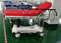 China Hydraulic Luxurious Emergency Patient Trolley 4 Pcs 6 Inch Central Locking Castors for sale