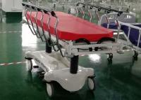 China Hydraulic Luxurious Emergency Patient Trolley 4 Pcs 6 Inch Central Locking Castors for sale