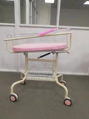 China Imported ABS Basin Hospital Baby Crib 4 PCS Central Controlled Castors for sale