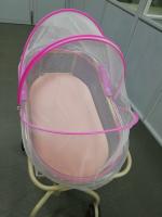 China Imported ABS Basin Hospital Baby Crib 4 PCS Central Controlled Castors for sale