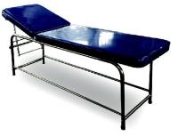 China Stainless Steel Medical Examination Couch Blue Color Legs Fitted With PVC Stumps for sale