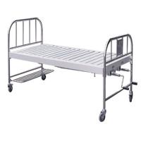 China Common Nonelectric Hospital Nursing Bed Stainless Steel Head Panel And Side Rails for sale