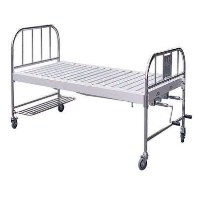 China Common Nonelectric Hospital Nursing Bed Stainless Steel Head Panel And Side Rails for sale