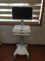 China Integrated Computer Trolley Hospital Use Height Adjuatable Movable With Four Castors for sale