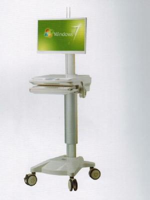 China Light Weight All In One Computer Workstation Trolley Color White For Doctors And Nurses for sale